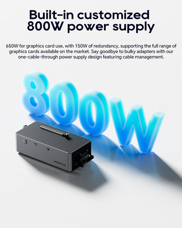 AOOSTAR AG02 EGPU Dock with OCulink/USB4 Port，Built-in 800W Power Supp ...