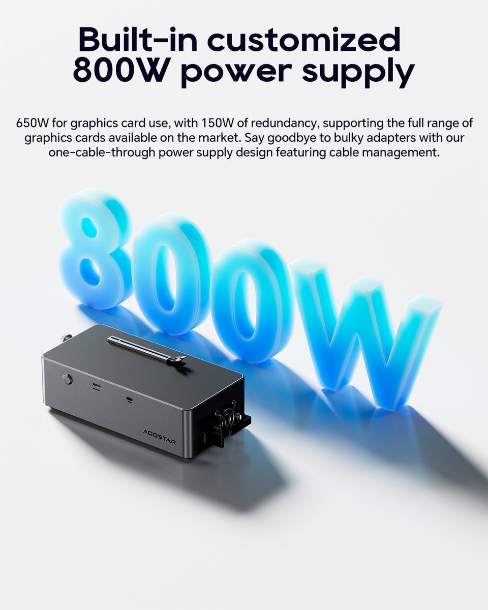 AOOSTAR AG02 EGPU Dock with OCulink/USB4 Port，Built-in 800W Power Supp ...